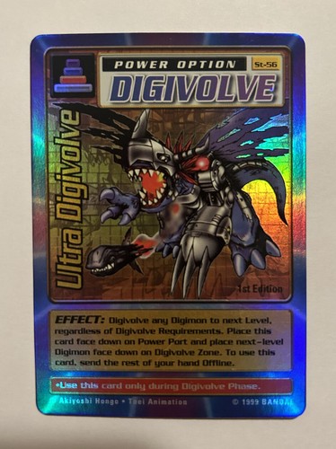 Ultra Digivolve 1999 Bandai Digimon Digi-Battle TCG ST-56 First 1st ...