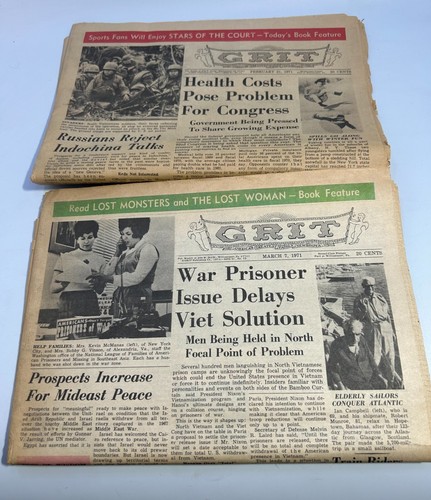 GRIT AMERICA'S GREATEST FAMILY NEWSPAPERS 2 Copies 1971 | eBay