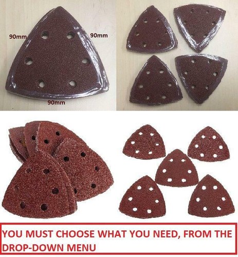Serious Grit - 60 Grit 4" X 6" Delta (100mm X 150mm) Triangle Sanding ...