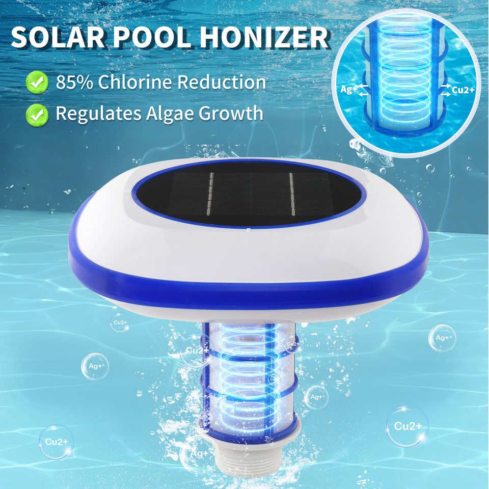 VINGLI Solar Pool Ionizer, Copper Ionization -85% Less Chlorine, for ...