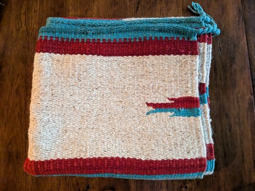 Authentic Southwestern Native American Woven Wool Rug 61" x 32" Red ...