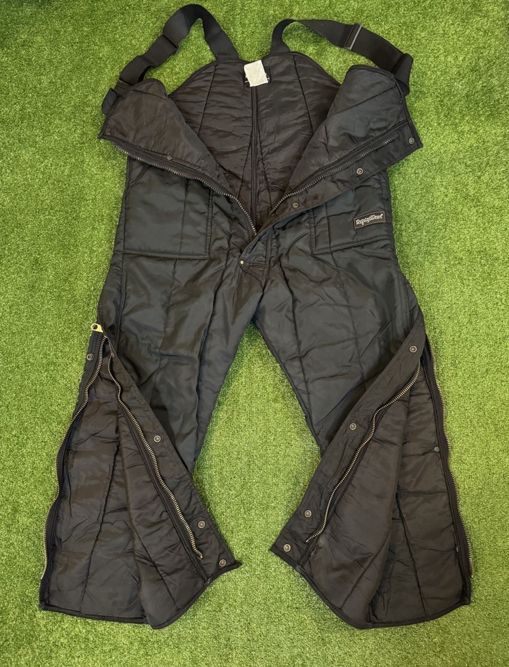 RefrigiWear Insulated Bib Black Cold Weather Workwear Overalls Style ...