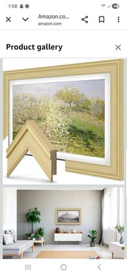 Frame my TV Decor 65 inch Samsung The Frame Antique white frame | eBay