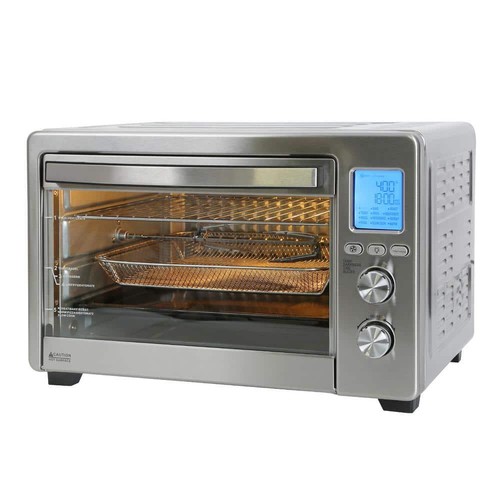 Unbranded Air Fryer Toaster Oven 34 qt. 1750-W 6-Slice Stainless Steel ...