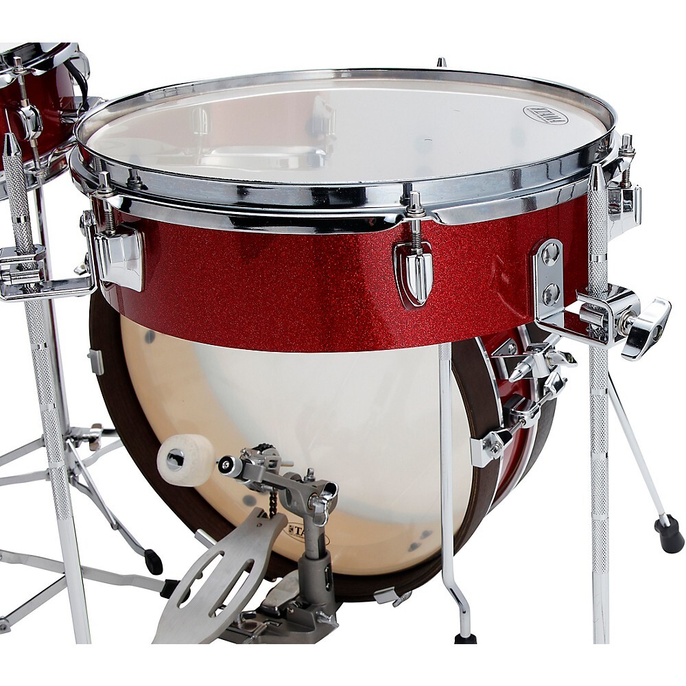 TAMA Club-JAM 4-Piece Pancake Kit W/18" Bass Drum Burnt Red Mist Chrome ...