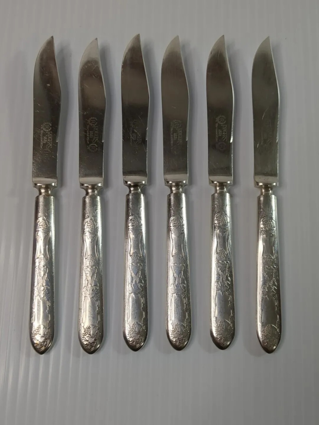 Rogers 1881 Silverplate Small Knives Lot of 6 Set 6.5" Marked Warranted ...