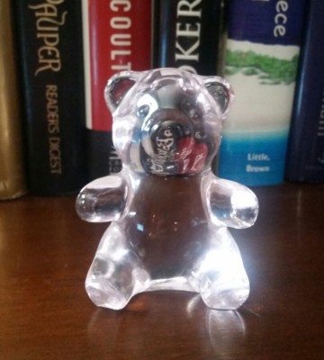 Oneida Transparent Pink Crystal Teddy Bear Figurine / Paperweight - 2 3 ...