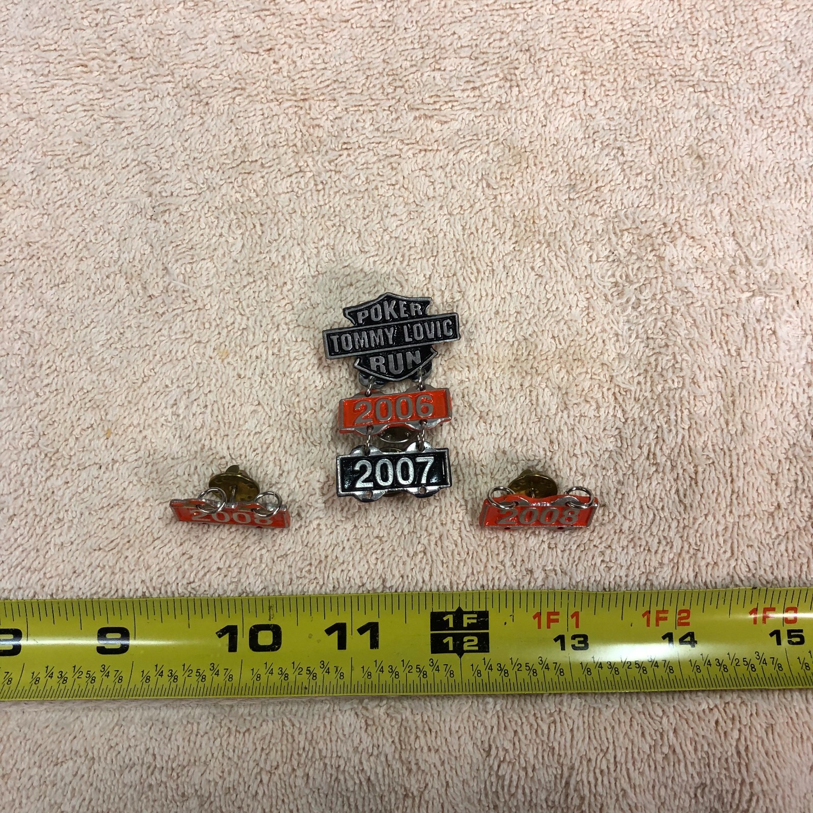 TOMMY LOVIC POKER RUN MOTORCYCLE VEST PINS | eBay