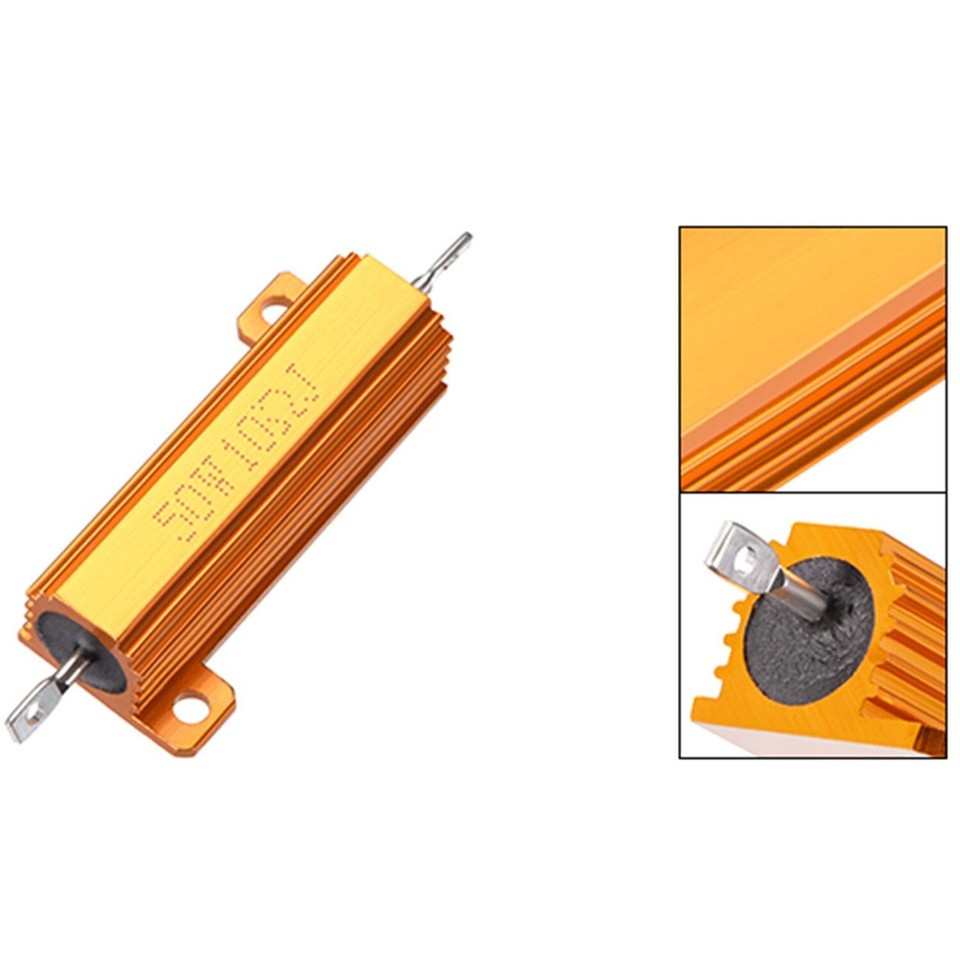 5Pcs 50 Watt 10 Ohm Aluminum Case Resistor with 5% Tolerance Aluminium ...