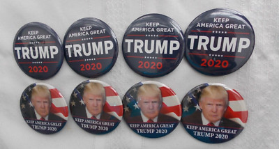 Collectible Donald Trump President 2020 Political Buttons Pins Lot of 8 ...