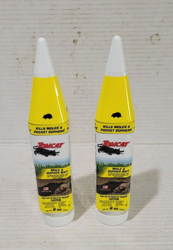 Lot of 2 Tomcat Mole & Gopher Poison Bait Rodent Pest Control Treatment ...