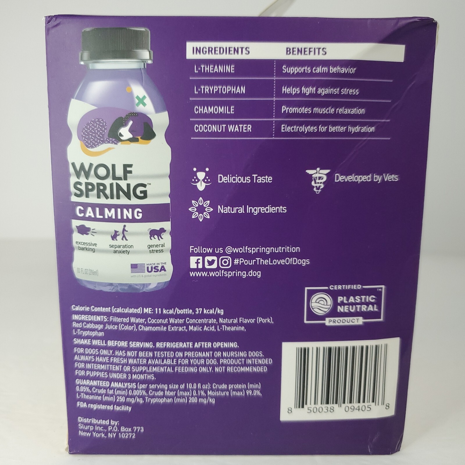 Wolf Spring Calming Separation Anxiety Relief Pet Dog Water Natural ...