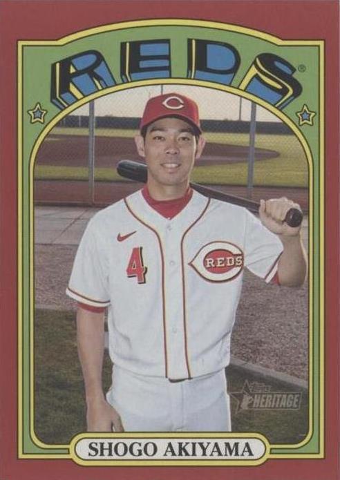 2021 Topps Heritage - High Number SP Shogo Akiyama #418 Red Border for ...
