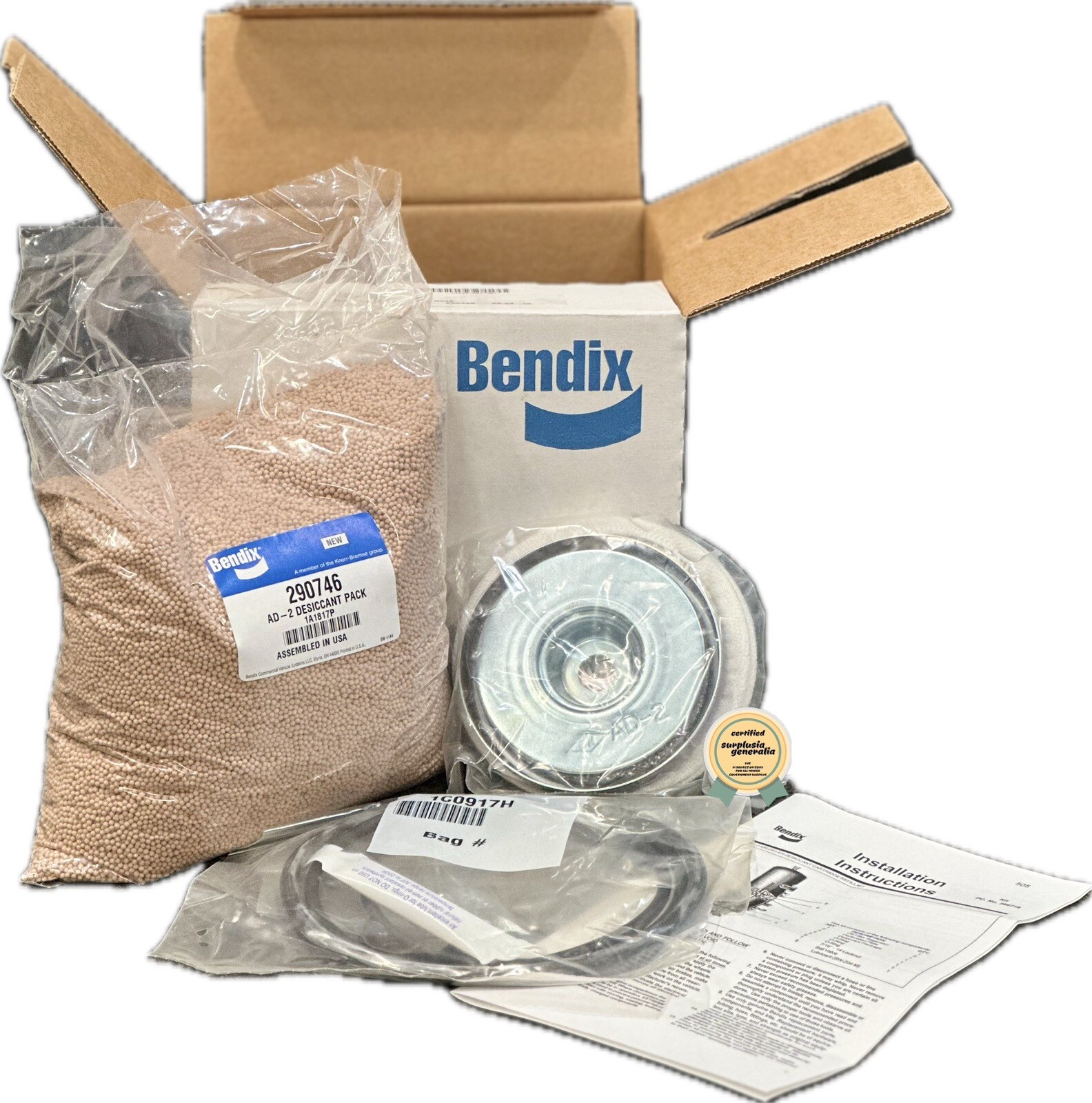 Genuine OEM Bendix AD-2 Air Drier Rebuild Kit, AD-2 Spares Kit P/N ...
