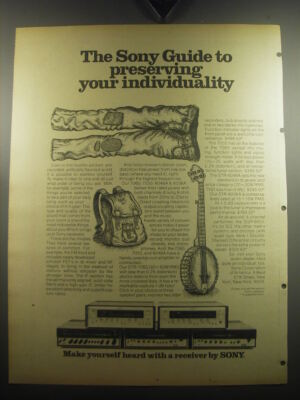 1974 Sony Receivers Ad - The Sony guide to preserving your ...