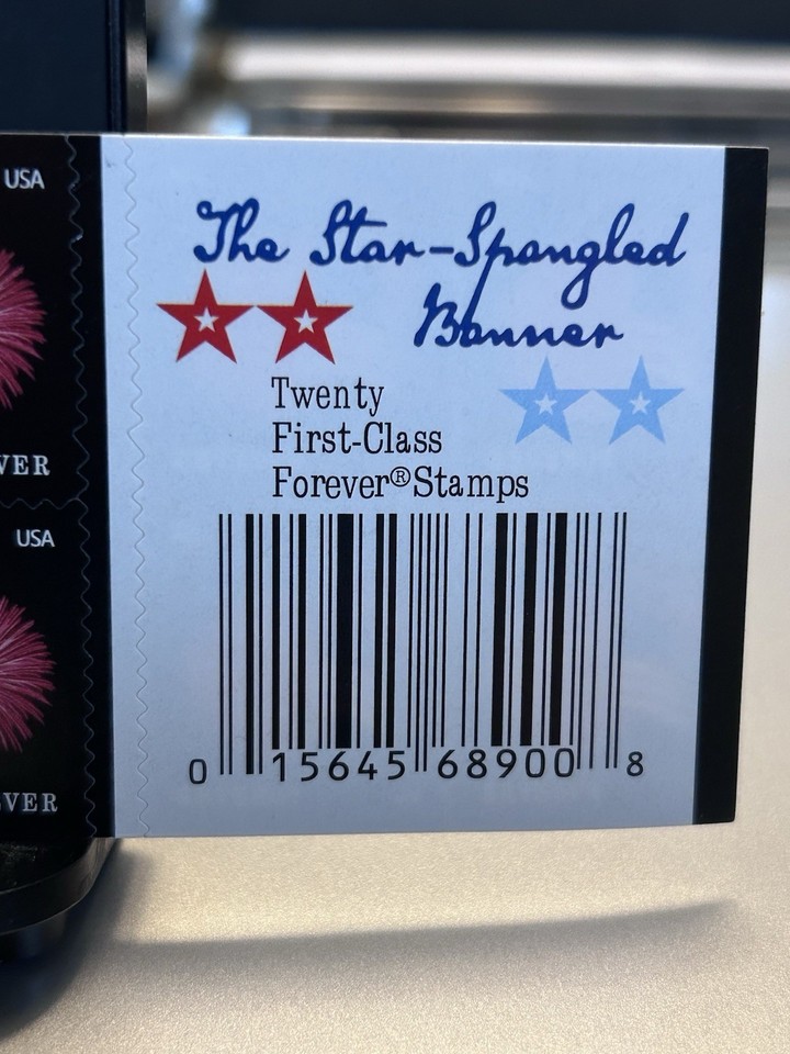 New Book of 20 USPS Forever Stamps The Star Spangled Banner 2014- MINT ...