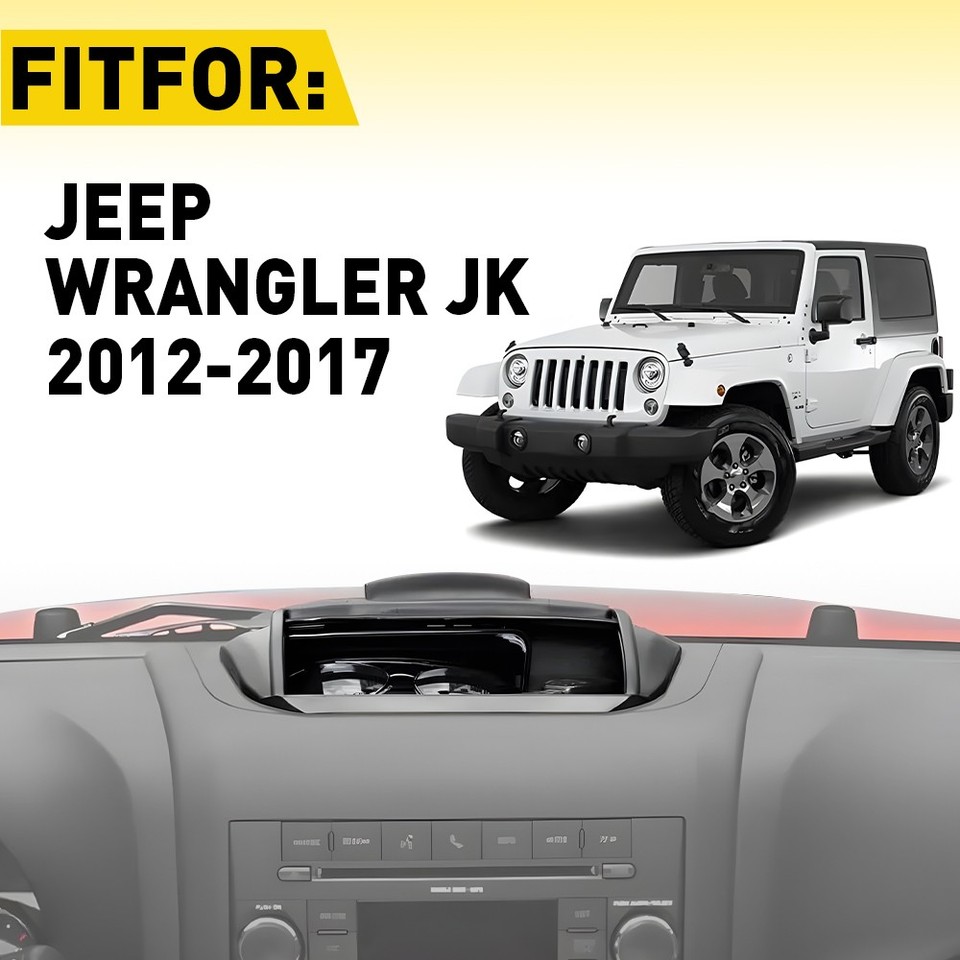 Interior Dashboard Storage Box Holder For Jeep Wrangler JK 12-17 ...