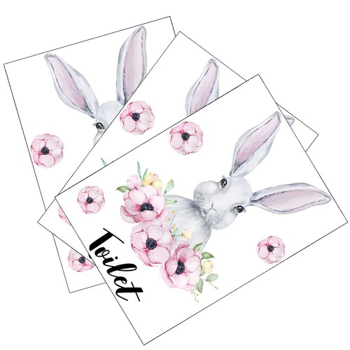 3 Pcs Removable Toilet Sticker Adhesive Toilet Seat Cover Wall Decals ...