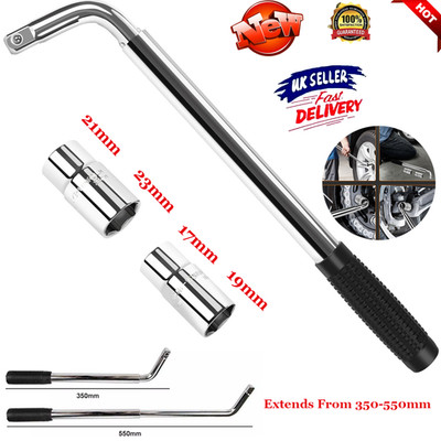🔥Extendable Wheel Brace Wrench Telescopic 17 19 21 23MM Car Van Socket ...