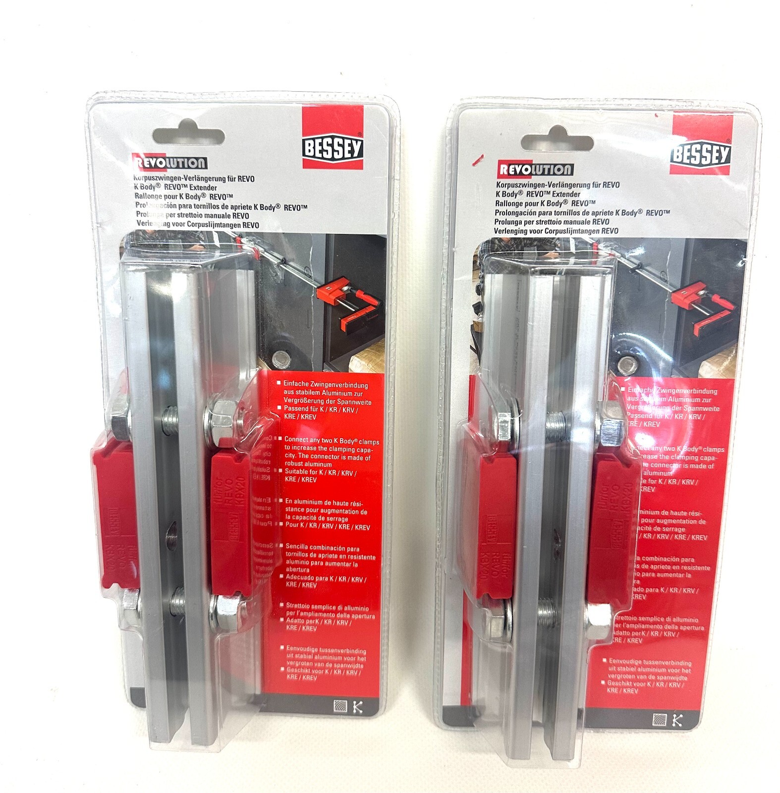 Set of TWO Bessey K Body REVO Parallel Clamp Extender for K-Body Clamps ...