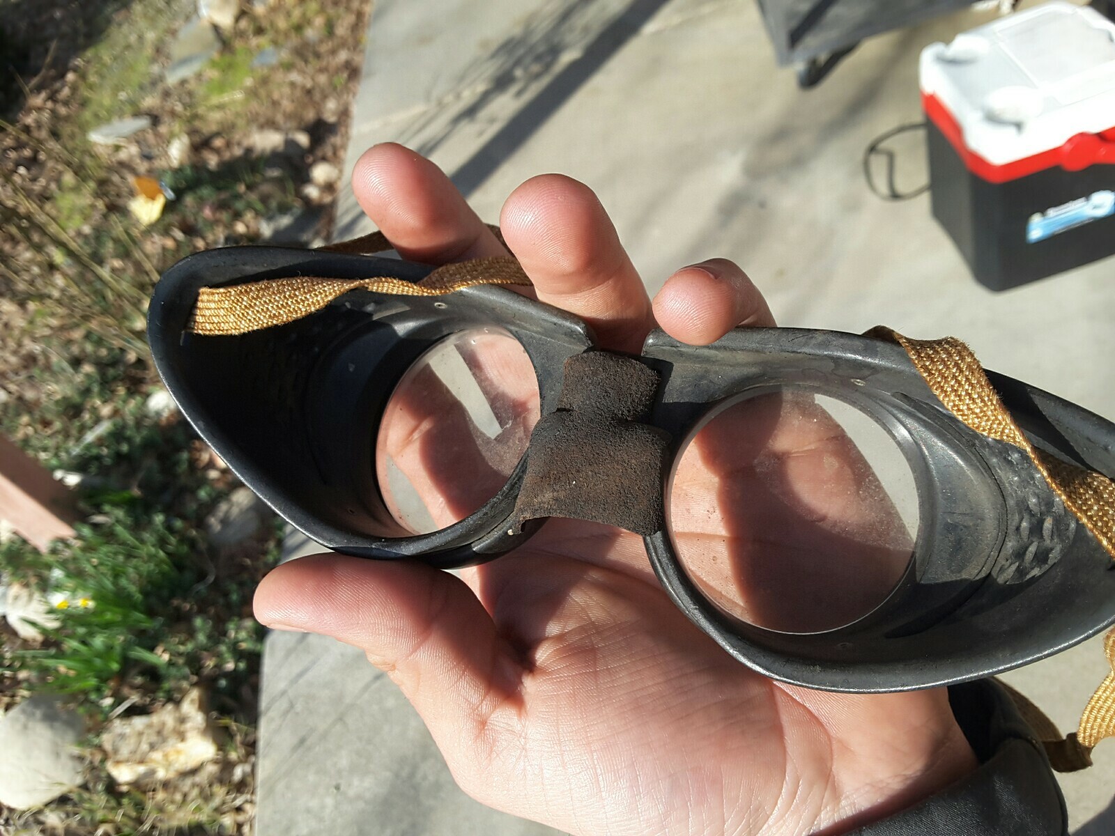 2 Vintage Aviator Glasses Safety Motorcycle Steampunk Auto Goggles ...