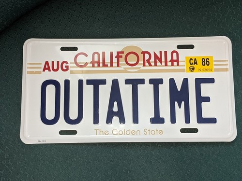 OFFICIAL OUTATIME License Plate Back to the Future BTTF Diamond Select ...
