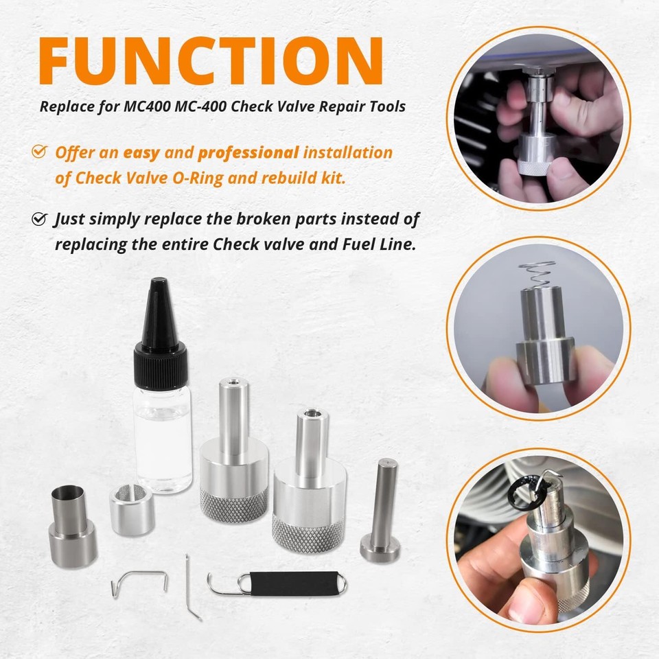 Check Valve Repair Tools Rebuild Kit Installation Tool Set for MC400 MC ...