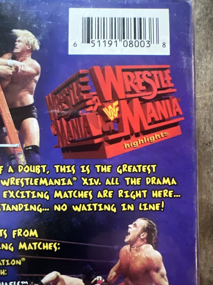 WWF WrestleMania XIV - Mike Tyson ( VHS 1998 WWF ) NEW Sealed - NOS VHS ...