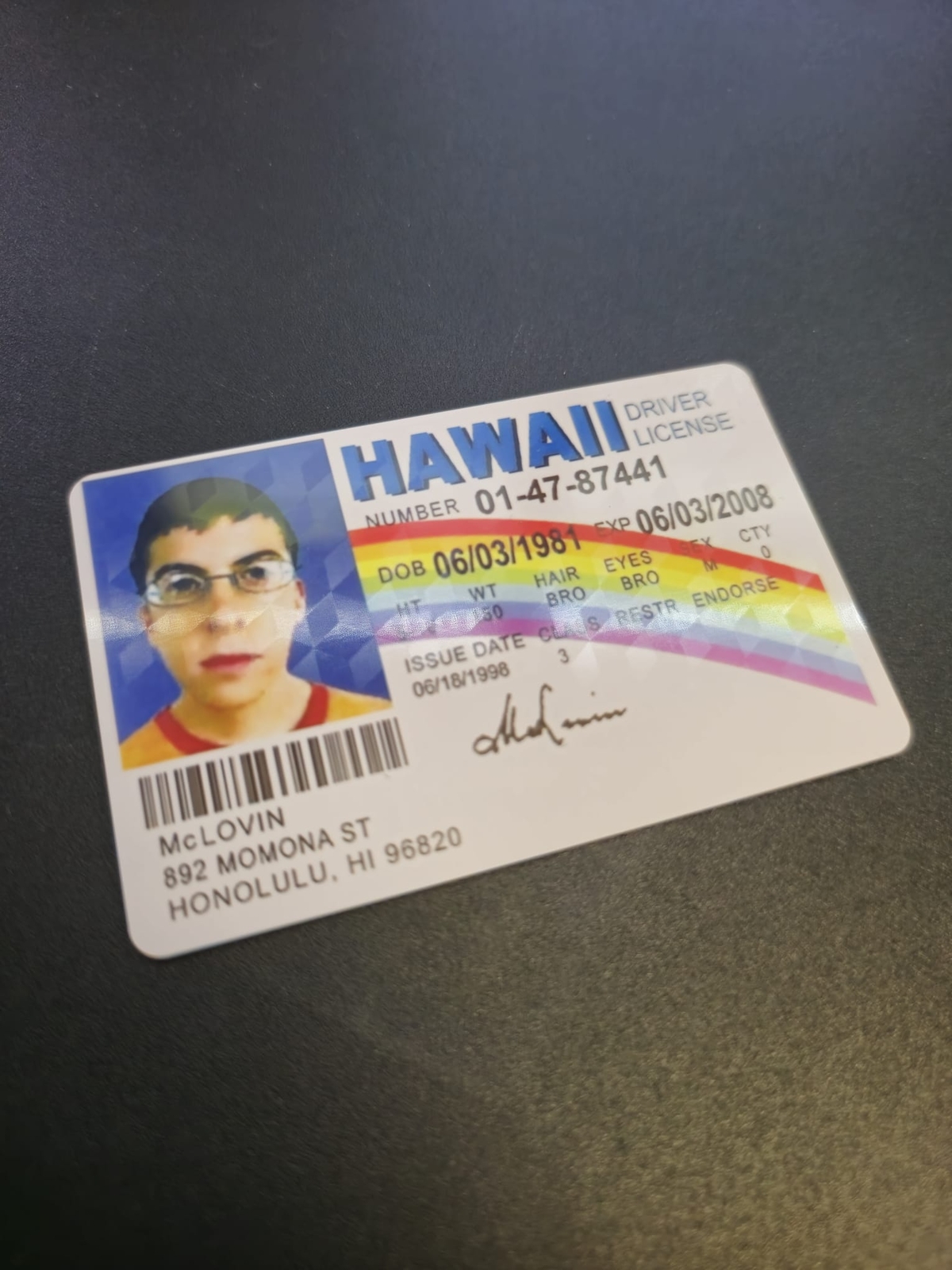 McLovin ID Card - Superbad Film Novelty Prop - Plastic Card | eBay UK