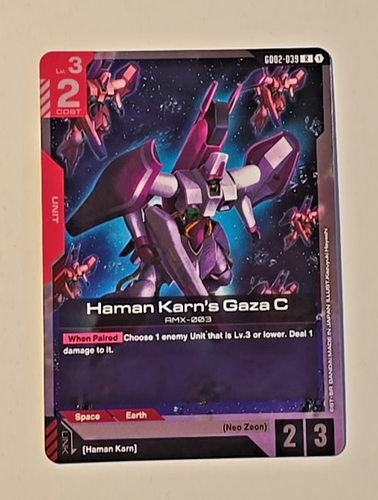 Gundam TCG Dual Impact Haman Karn's Gaza C Rare | eBay