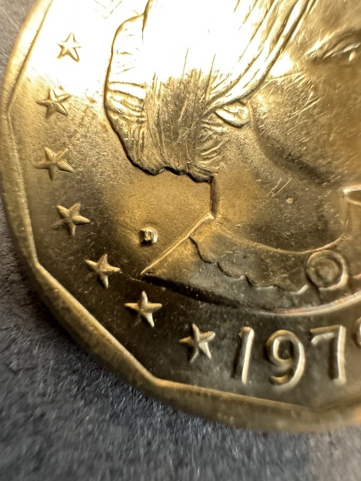 1979 Susan B. Anthony One Dollar U.S. Coin Rare Filled in D Mint Mark ...