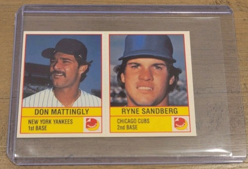 DON MATTINGLY & RYNE SANDBERG 1986 DORMAN'S CHEESE BASEBALL PANEL CARD ...