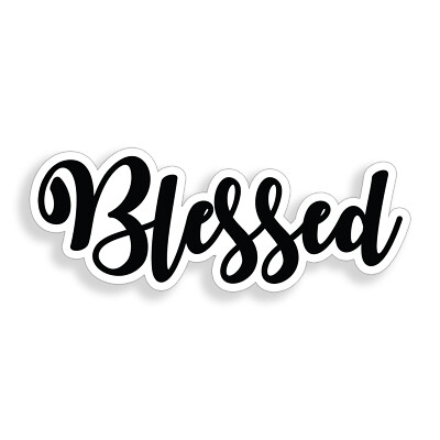 Blessed Word Sticker Jesus Christian Laptop Cup Car Vehicle Window ...