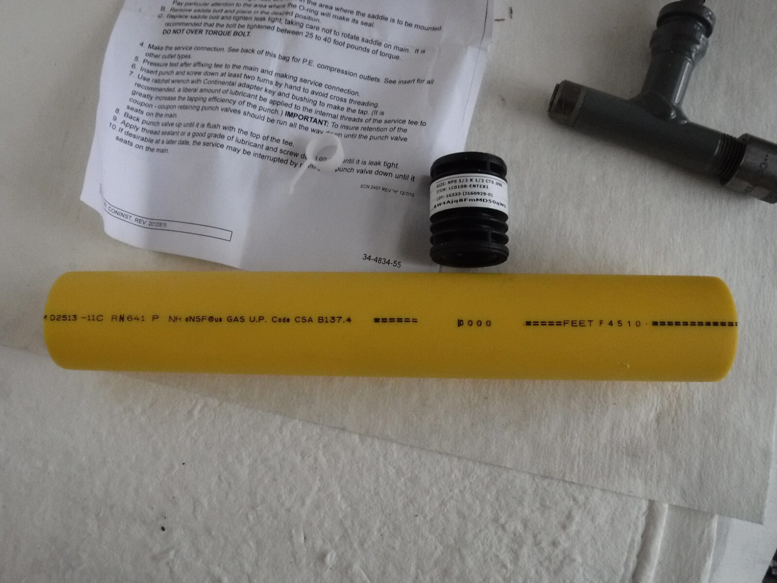 Continental Punch Tee 3/4 IPS Inlet /4 IPS Plain/BW GAS 131509081300 ...