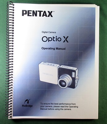 Ricoh Optio X OPerating Manual: 184 Pages & Protective Covers! | eBay