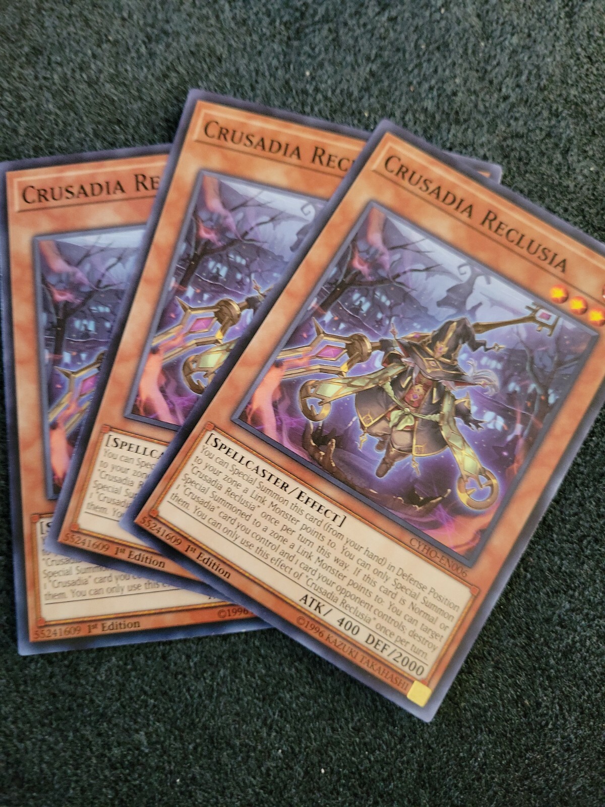 Crusadia Reclusia - CYHO-EN006 - Common - 1st Edition x3 - Near Mint | eBay