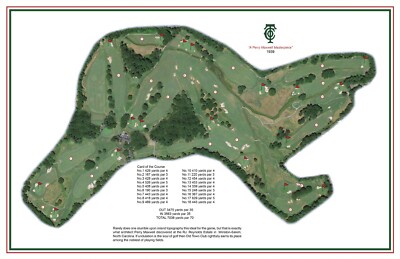 Old Town Club- 1939 Perry Maxwell - a Vintage Golf Course Map print | eBay