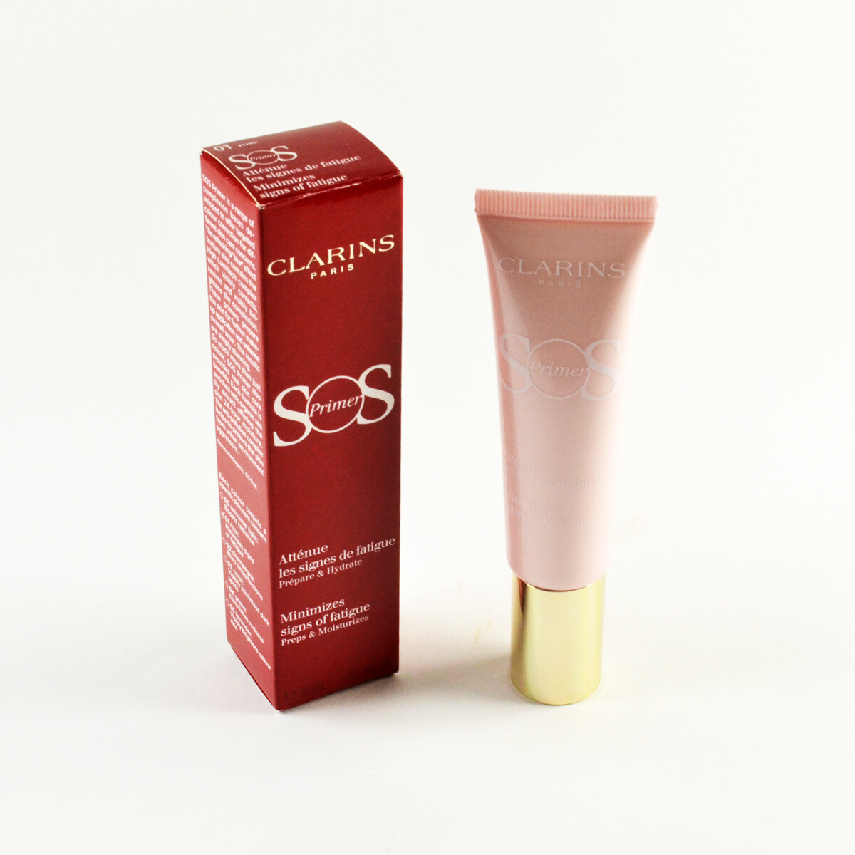 Clarins SOS Face Primer #01 Rose: Minimizes Signs Of Fatigue - Size ...