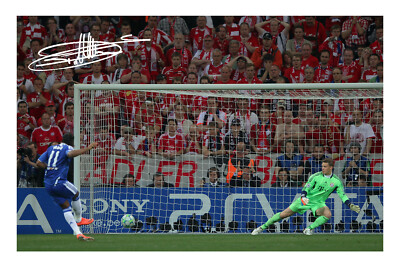 Didier Drogba Signed A4 Autograph Photo Print Chelsea FC Champions ...