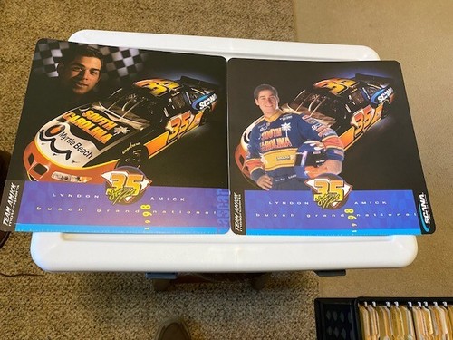 Vintage 1998 Lyndon Amick Nascar Postcard/Handouts, Set of 2-cards | eBay
