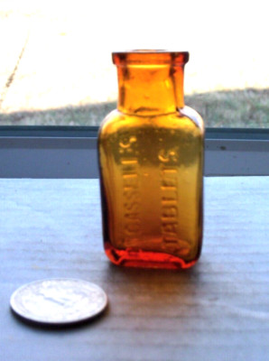 STUNNING RARE AMBER MEDICINE EMBOSSED, DR CASSELL'S TABLETS | eBay