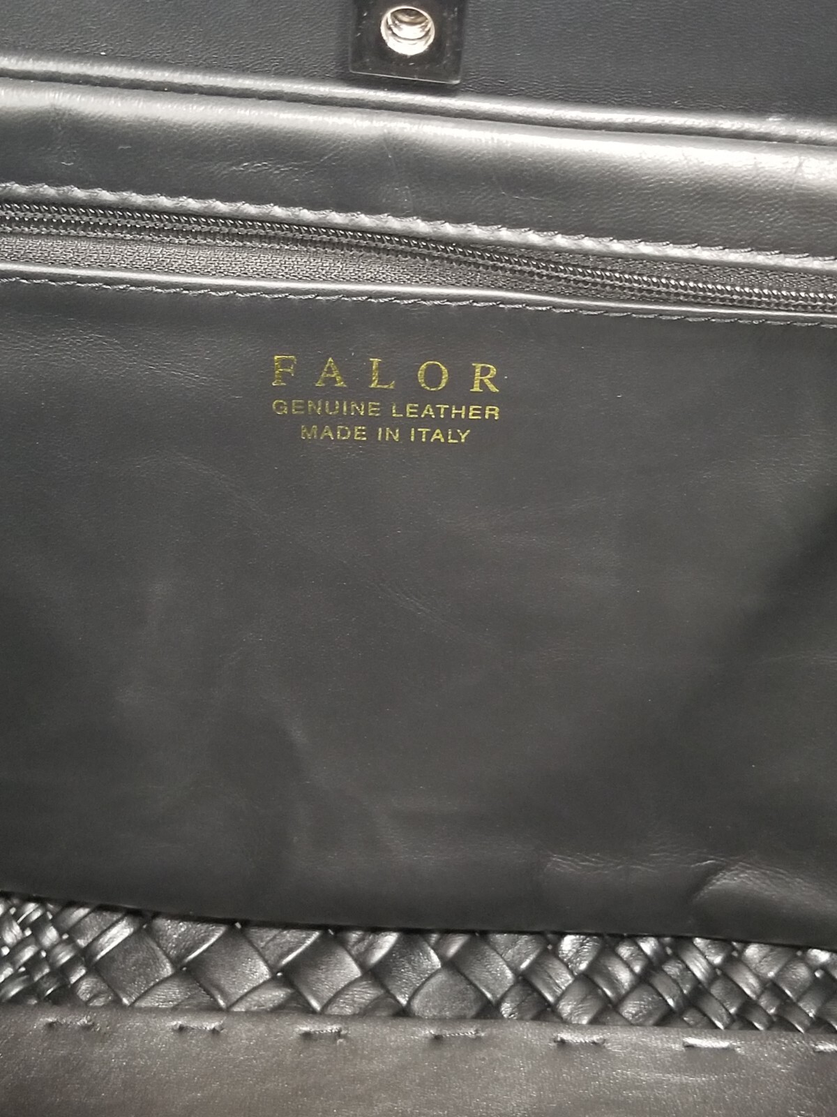 NWT FALOR FIRENZE HAND WOVEN ITALIAN LEATHER LARGE TOTE BAG BLACK ...