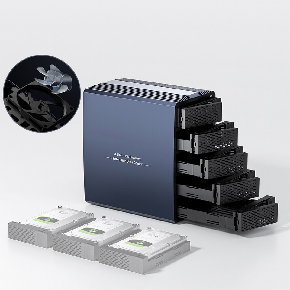 Acasis RAID Disk Sata Five Bay Cabinet Hard Disk Case Computer ...