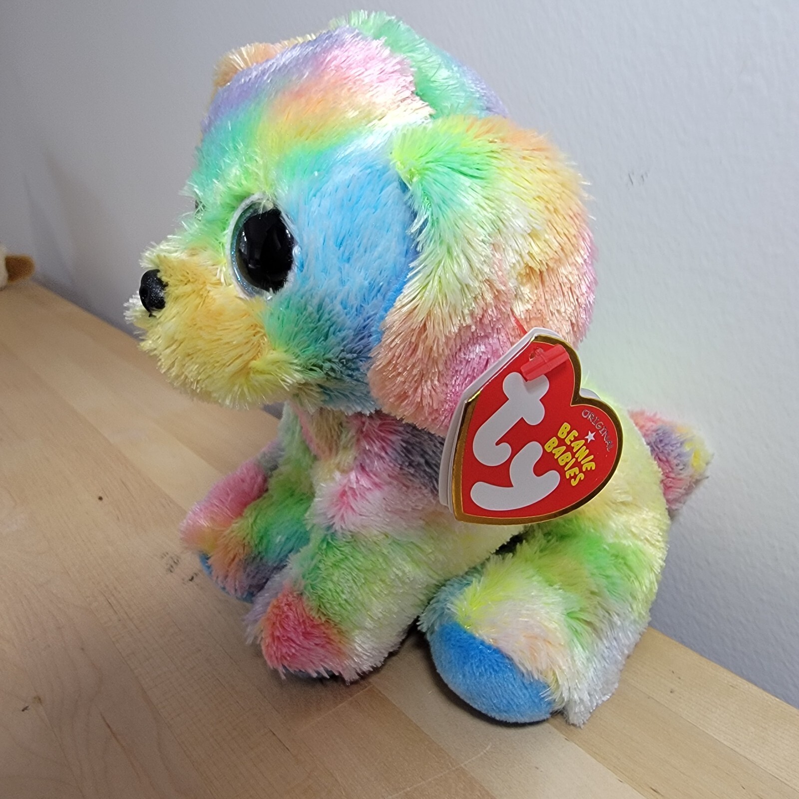 Ty Beanie Baby Boos MAX Autism Awareness Day 4/02 Tie Dyed Dog (6 Inch ...