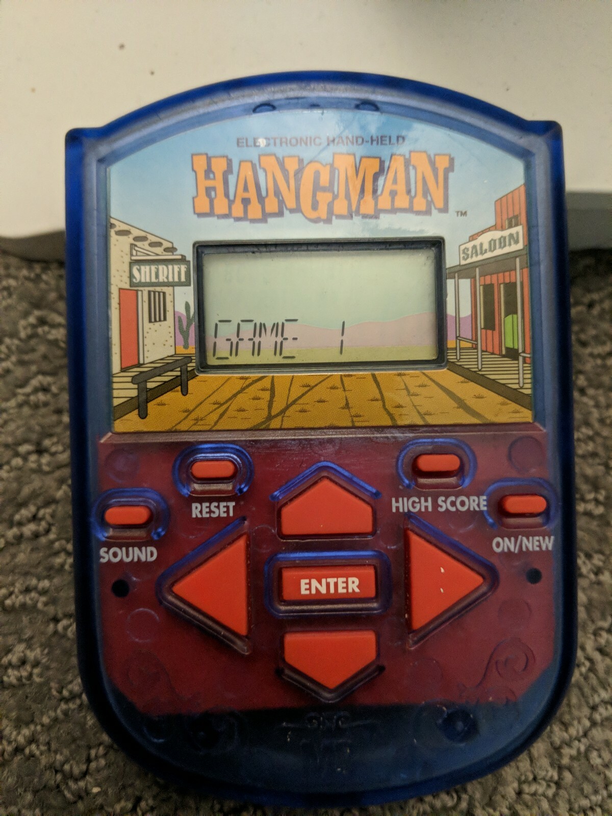 Hangman Handheld Electronic Video Game Milton Bradley 1995 Tested and ...