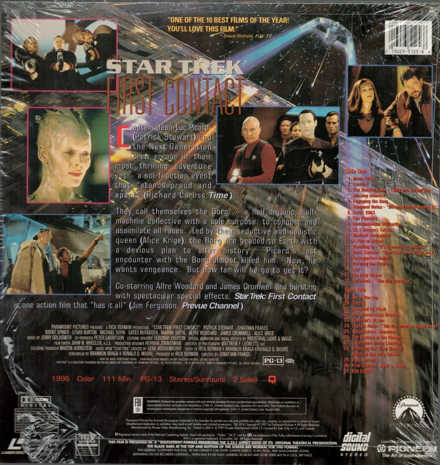 Star Trek: First Contact (Laserdisc) 13023512566| eBay
