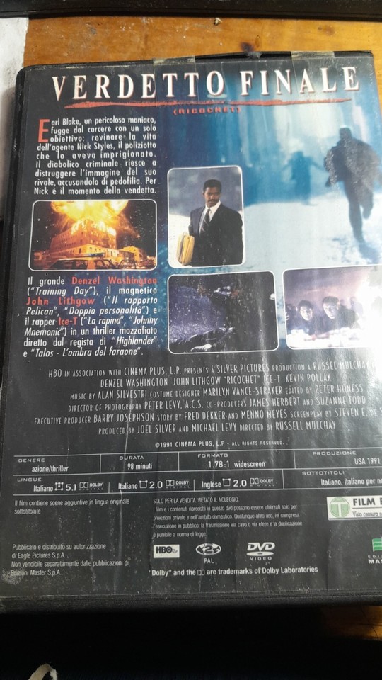 DVD Video FINAL VERDICT Denzel Washington John Lithgow | eBay