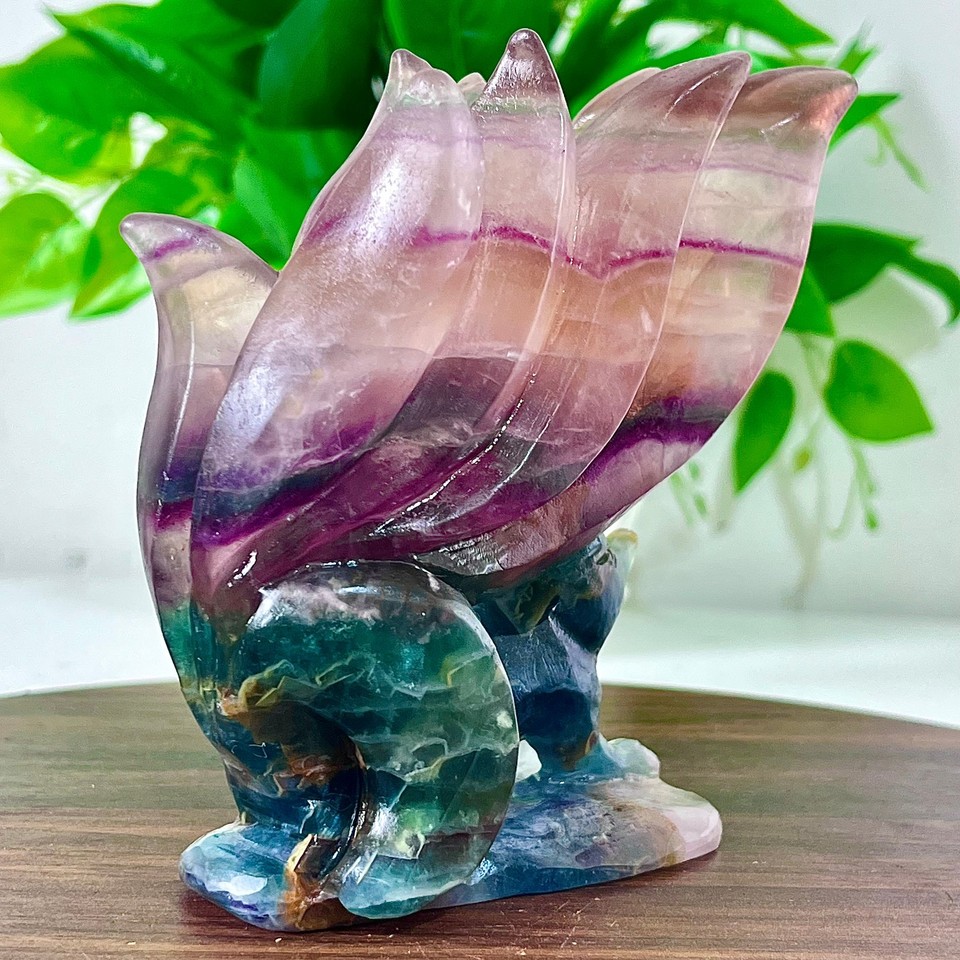 2.05LB Rare and high-quality fluorite crystal | Hand carved fluorite ...