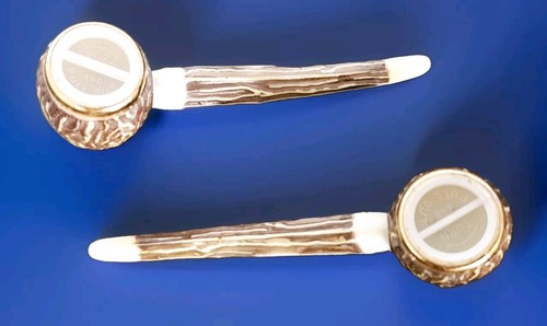 Simulated Stag Horn Salt & Pepper Set Made in Hong Kong 2 Sets | eBay
