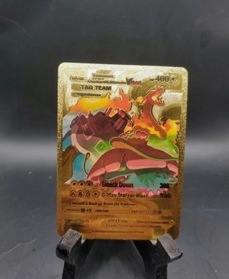 POKEMON Gold Charizard Blastoise Venusaur Vmax Tag Team Card HP 400 | eBay